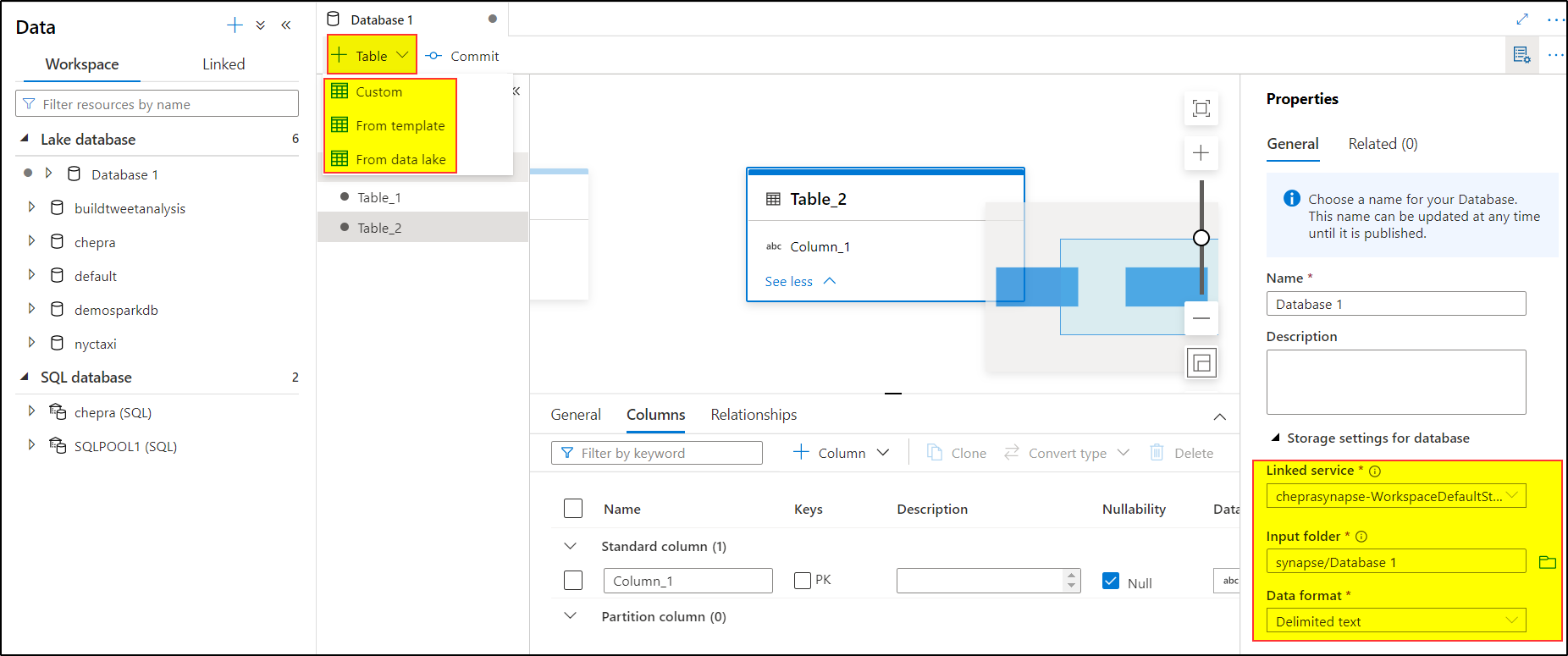 How Do We Export Existing Azure Synapse Lake Database As Template And