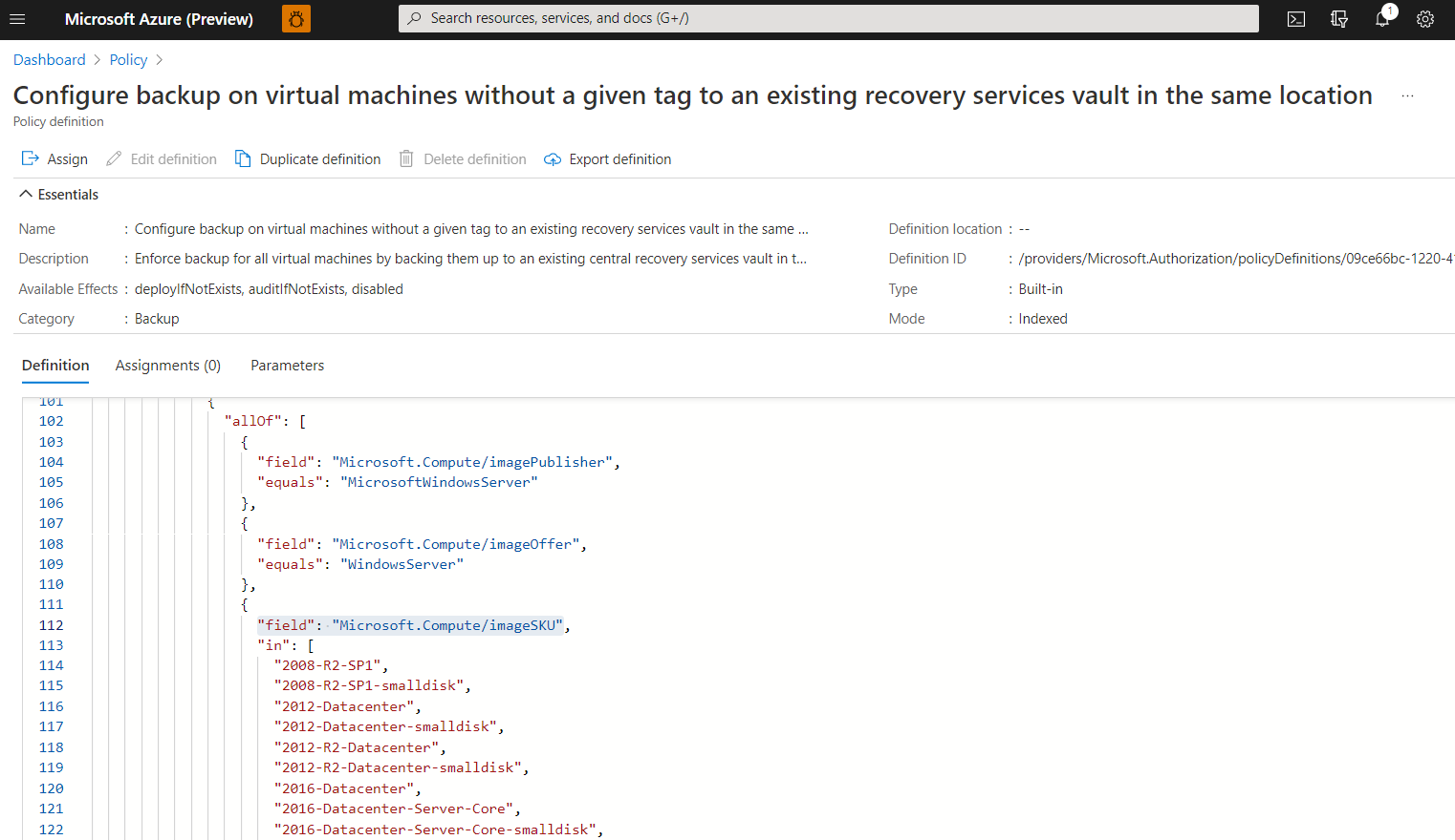 Azure Vm Backup Auto Entrollement Microsoft Qanda