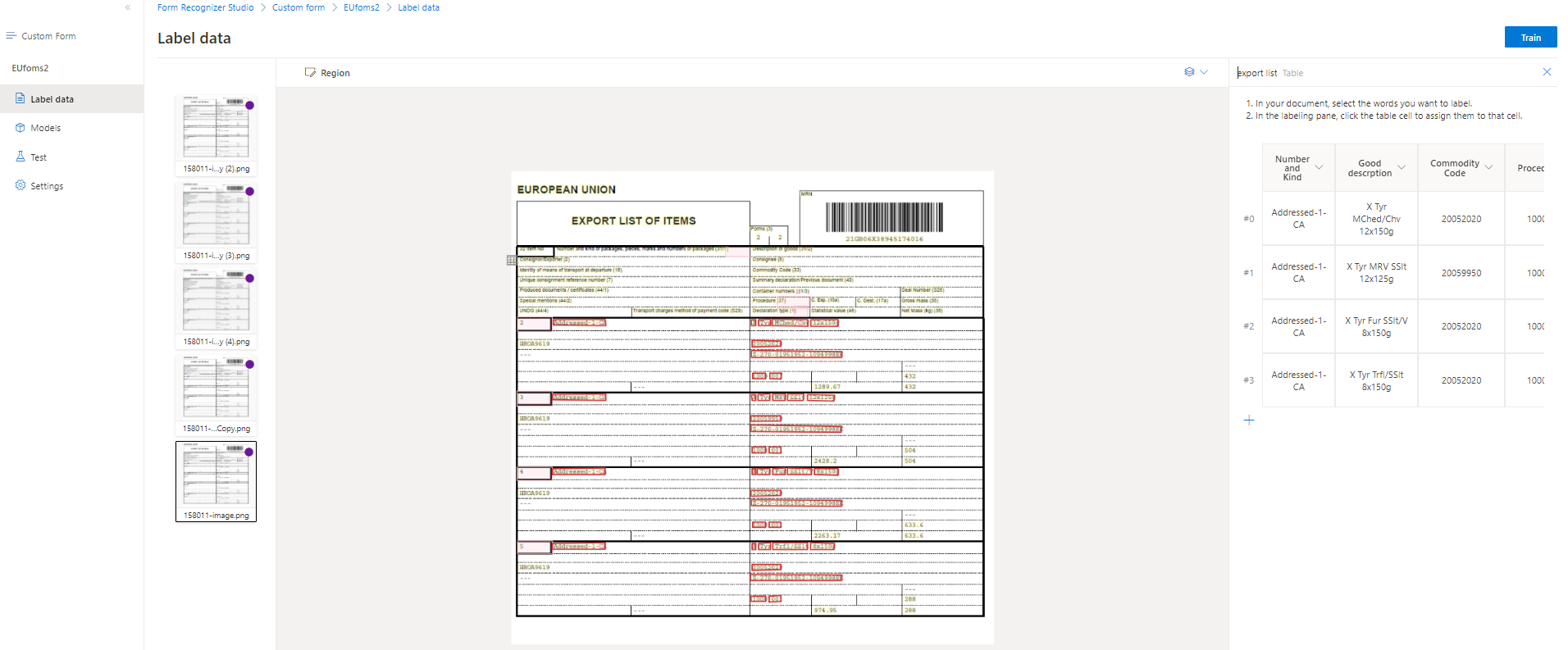 Form Recogniser Form Labelling Tool Offset Tables Microsoft Qanda