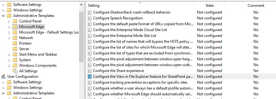 View in File Explorer for Edge in Windows 11 for SharePoint sites ...