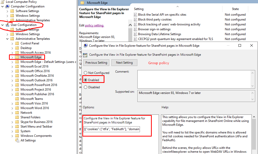 View in File Explorer for Edge in Windows 11 for SharePoint sites ...