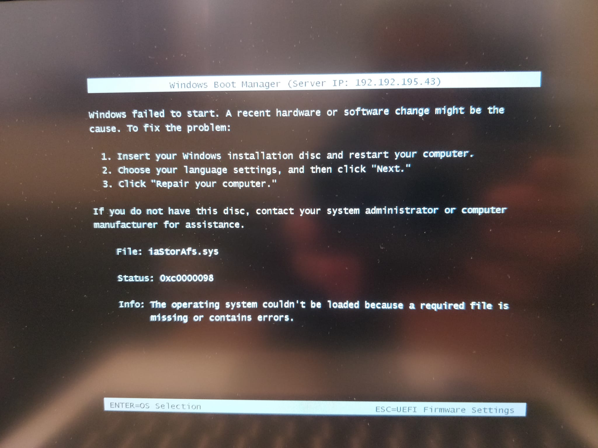 MDT drivers loaded, get black screen with error - Microsoft Q&A