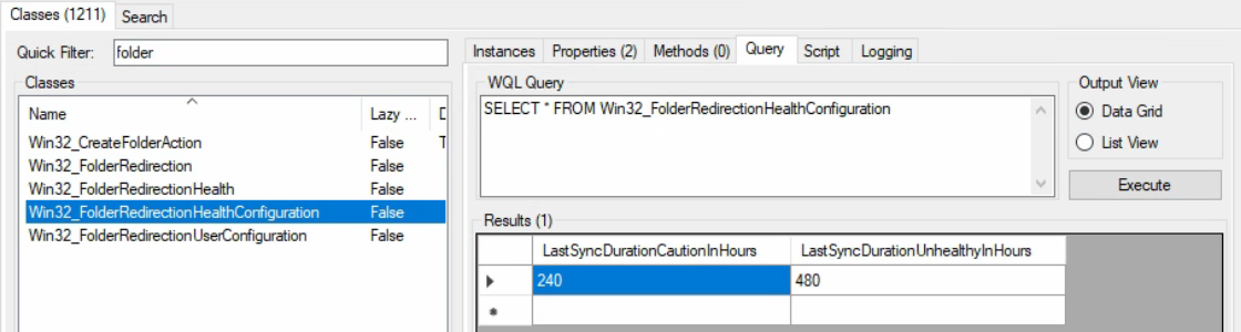 Querying Win32_FolderRedirectionHealth - Microsoft Q&A