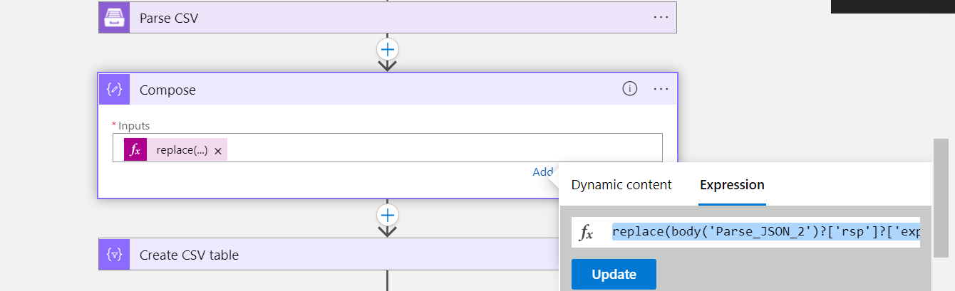 Logicapp Replace Option With Nested Csv File Microsoft Qanda