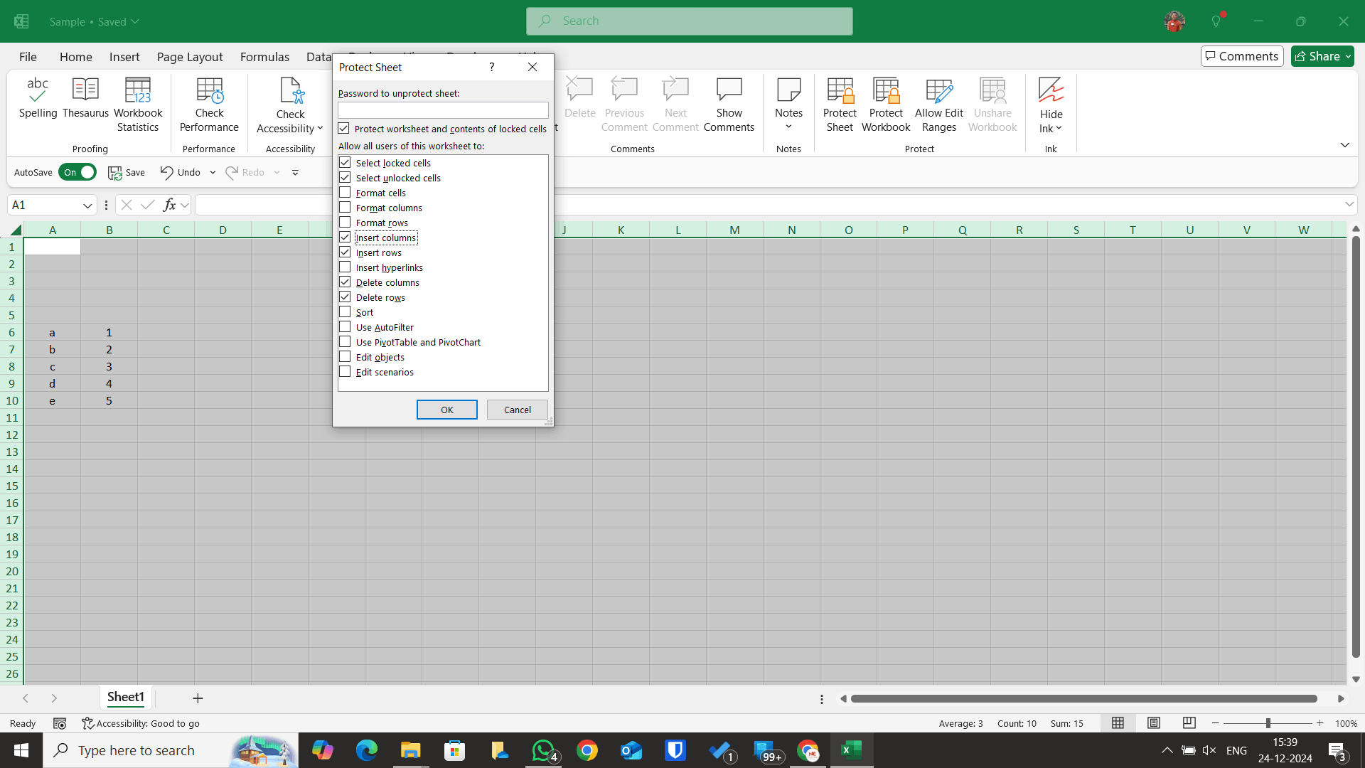 How to delete rows and columns in a protected sheet? - Microsoft Q&A