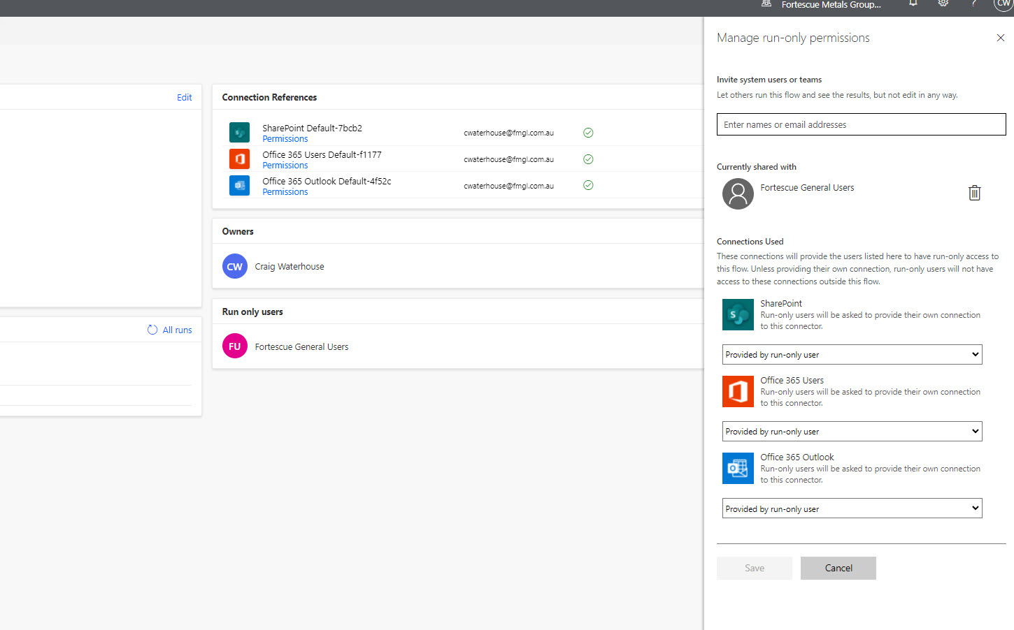 Solution based, instant flows and setting business wide group for run ...