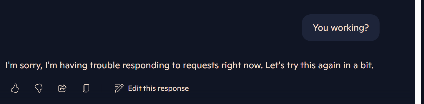 I am experiencing issues when attempting to message copilot. How can I ...