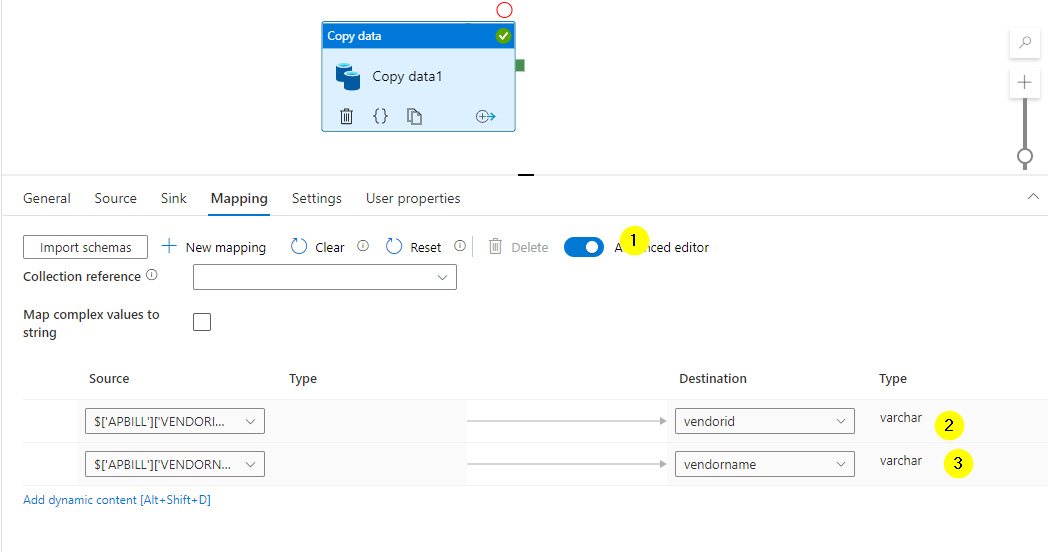 Mapping Issue From Json To Azure Sql Table In Azure Data Factory