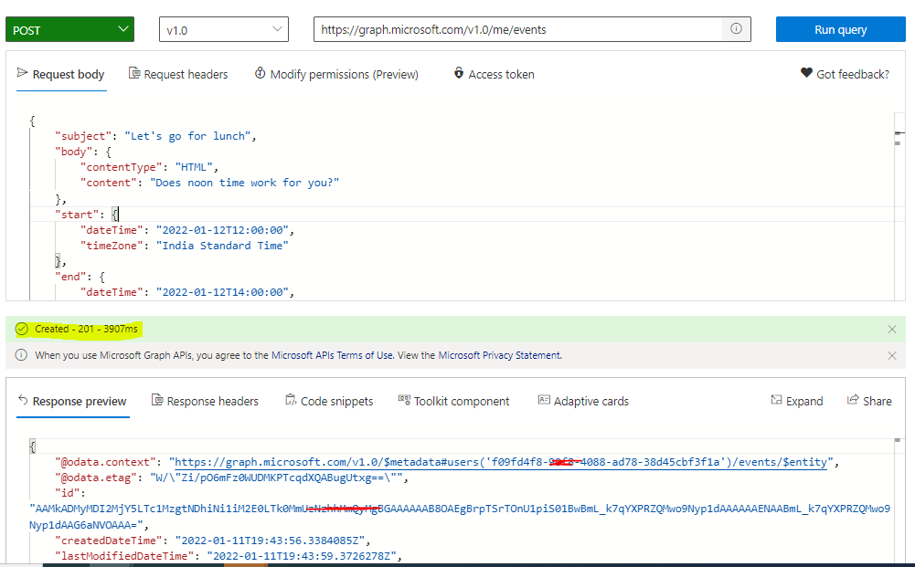 Create recuring Online Meetings with a single API request - Microsoft Q&A