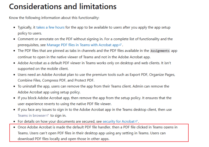 Acrobat Reader as the default viewer for PDF files in Teams - Microsoft Q&A