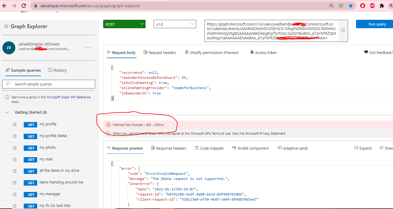 The Odata Request Is Not Supported Microsoft Qanda