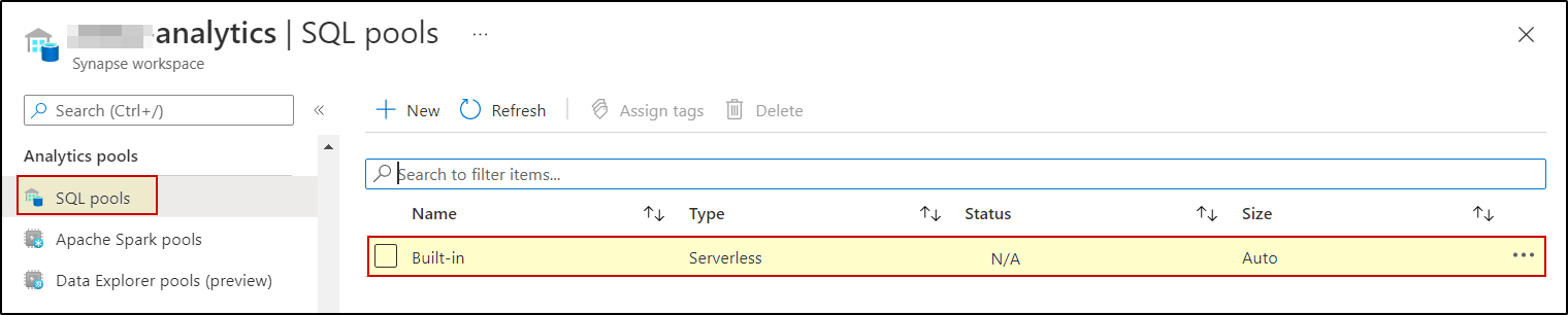 Synapse pool - Microsoft Q&A