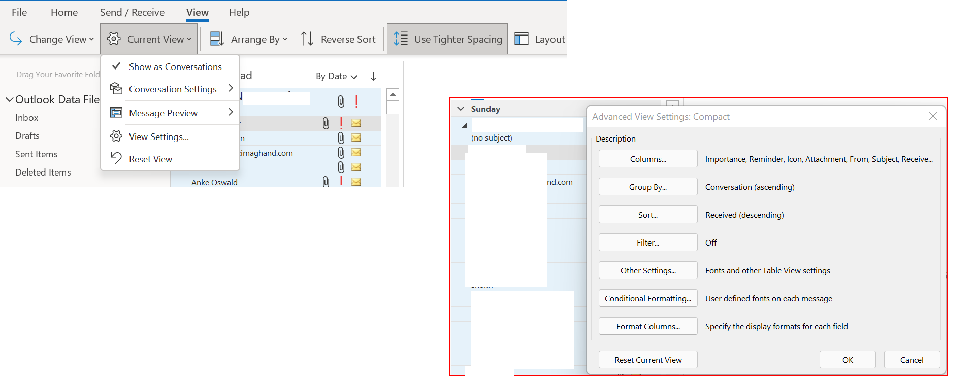 Microsoft Outlook groups all emails as a single conversation ...