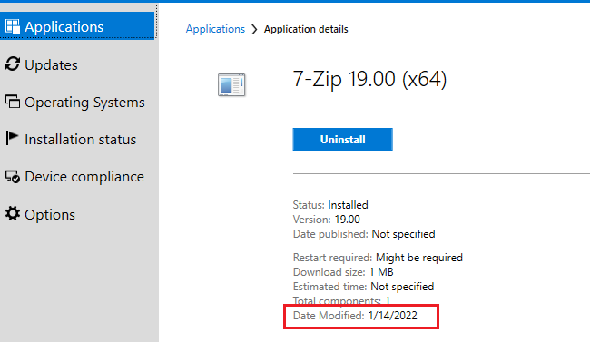 How To Disableremove Date Modified Field From Software Center