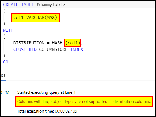 Create a temp table in Synapse - Microsoft Q&A
