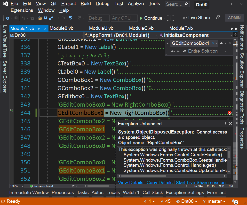 using a Combobox with .DrawMode... not accessible, if closing and re ...