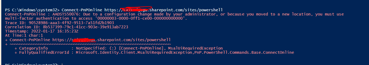 SharePoint online powershell user connections issue - Microsoft Q&A