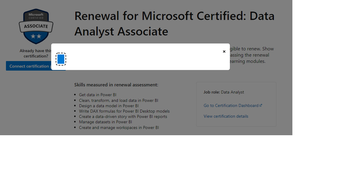 Unable to connect certification profile - Microsoft Q&A