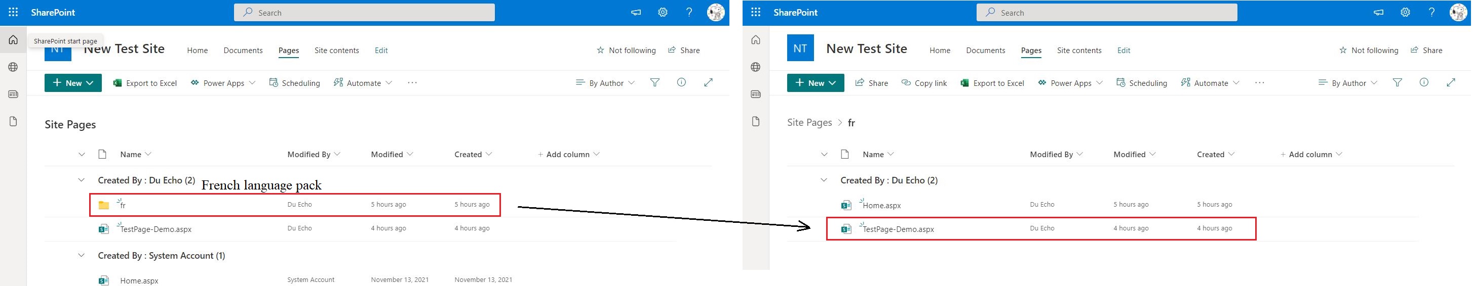 How to send one email for the translated page in different languages to ...