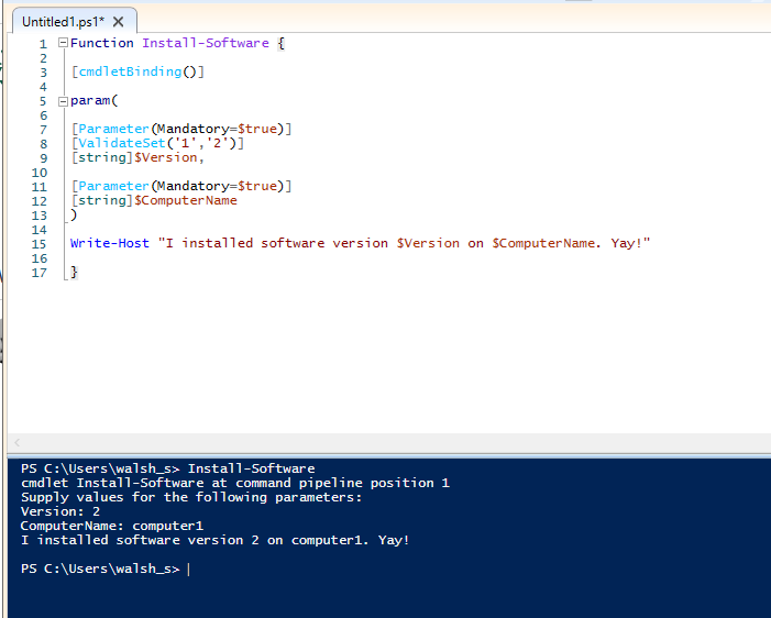 A parameter cannot be found that matches parameter name 'ComputerName ... A parameter cannot be found that matches parameter name 'ComputerName ...