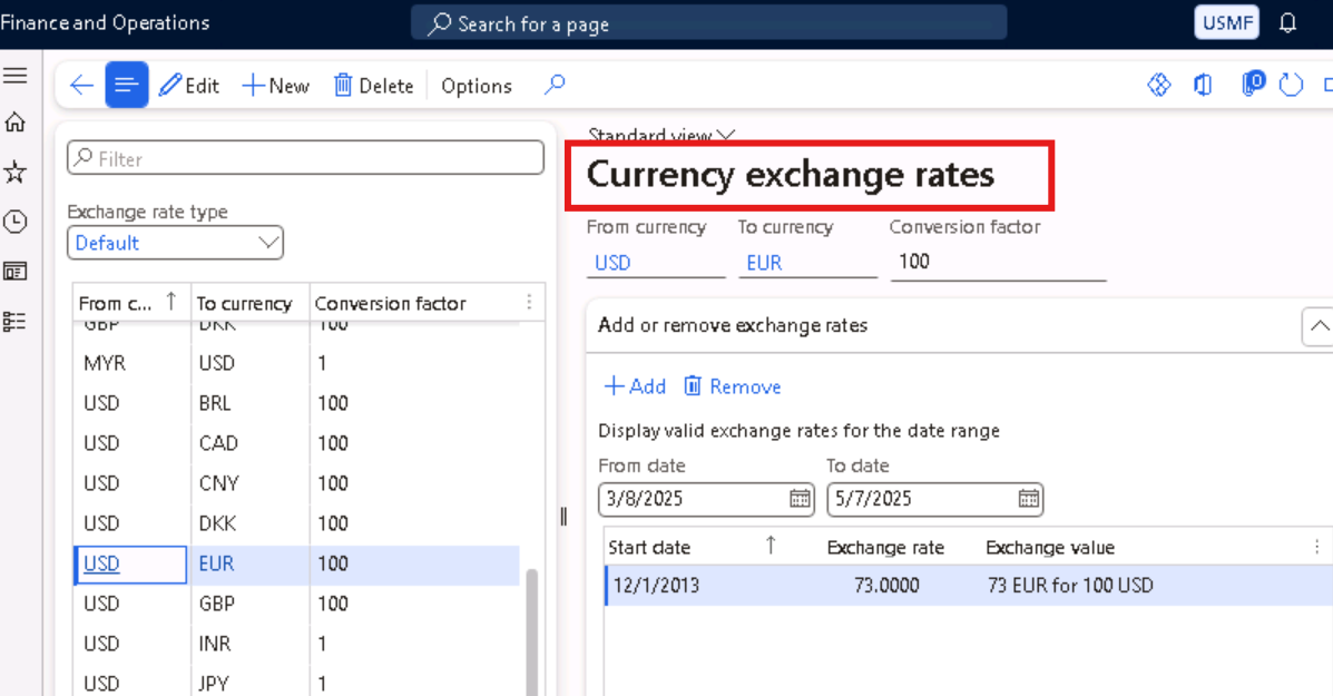 Cannot see the Currency exchange rate provider in My D365 Finance VM ...