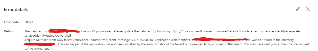 When Creating Linked Service For Adls Using Service Principle Getting Following Error 