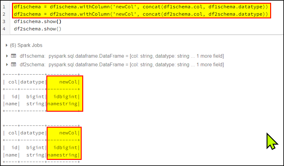 Copare mutliple table from source and sink data structures in ...