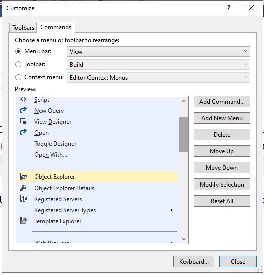 I sucesfully had install SQL Server 18.10 But I don't see the object ...