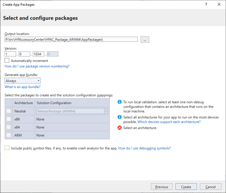 create ARM64 package for dekstop bridge app - Microsoft Q&A