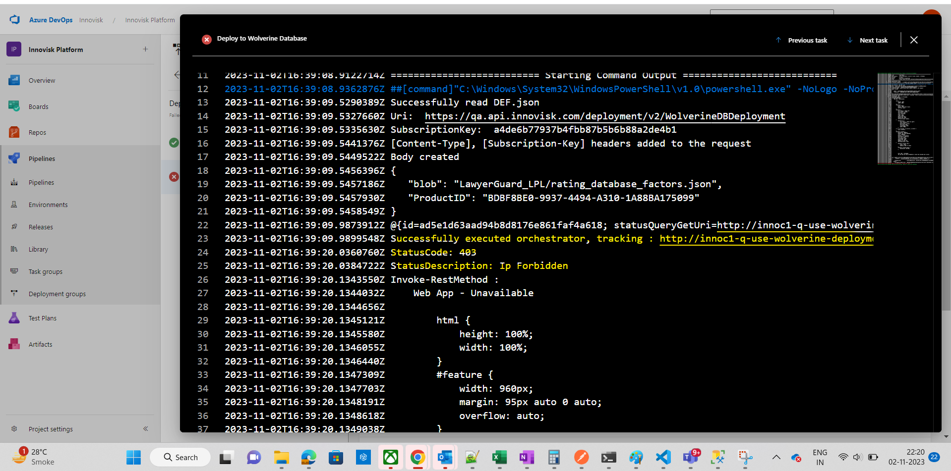403 forbidden error on function app while deploying with Azure Devops ... 403 forbidden error on function app while deploying with Azure Devops ...