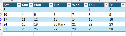 How to use power query calendar with event list to show multiple events ...