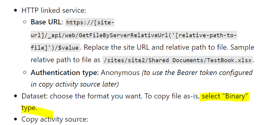 i'm having trouble with creating linked service in Copy Activity ...
