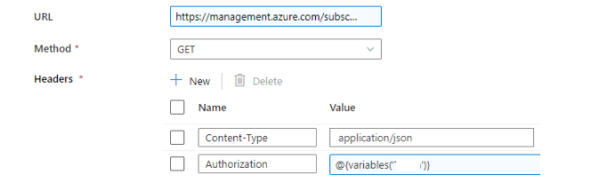 Get Bearer Token For Azure Management Api Using Data Factory Web