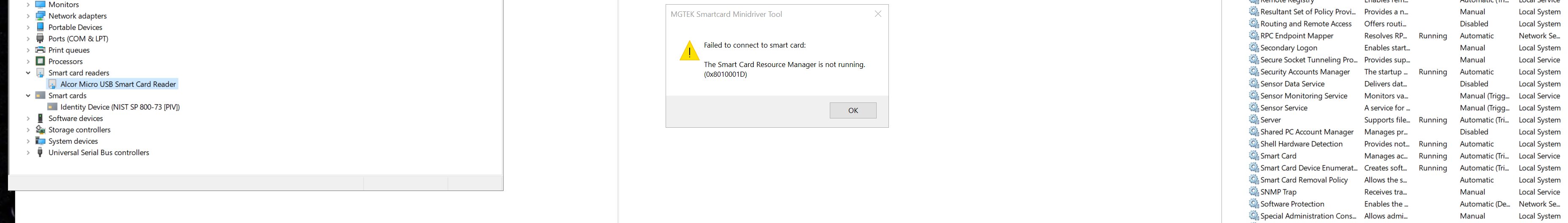 SmartCard still Not working - Microsoft Q&A