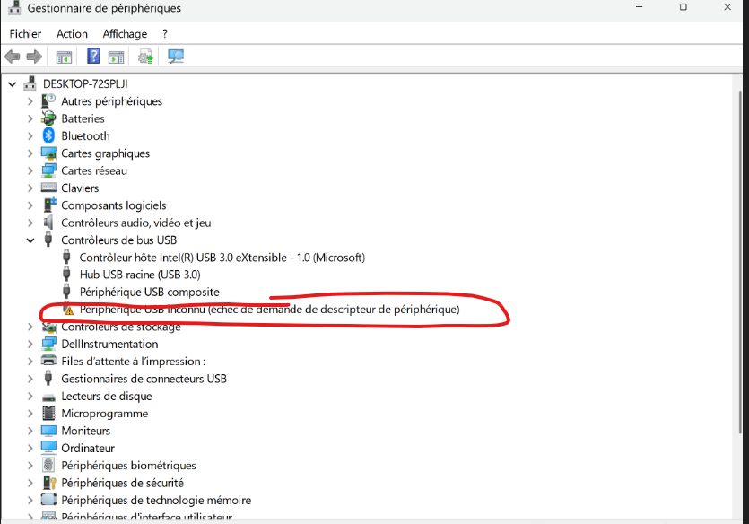 La caméra n'est plus détectée par windows (11) sur mon Dell XPS 13 ...