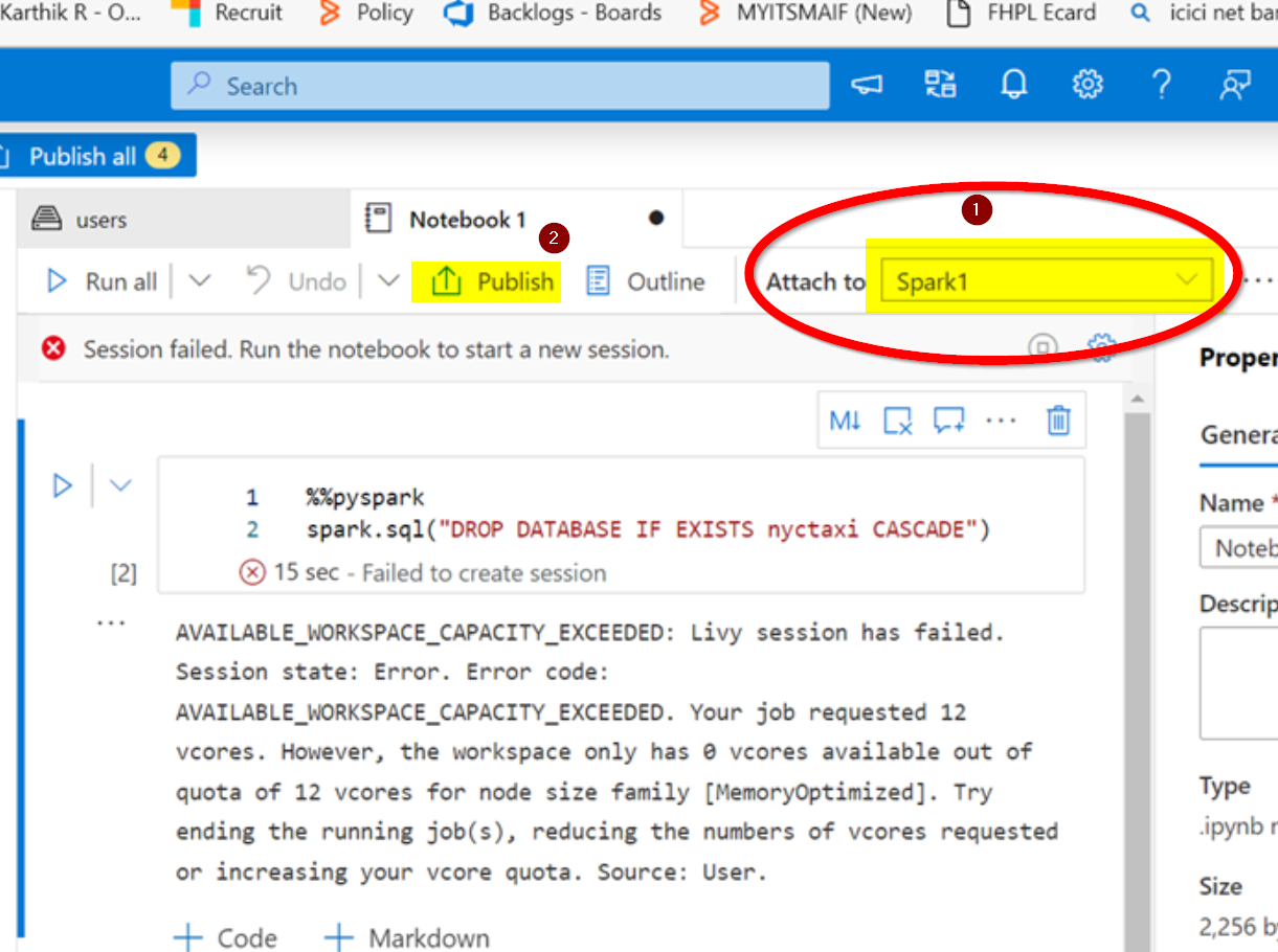 unable to delete the Apache Spark pool in Azure Synapse Analytics ... unable to delete the Apache Spark pool in Azure Synapse Analytics ...