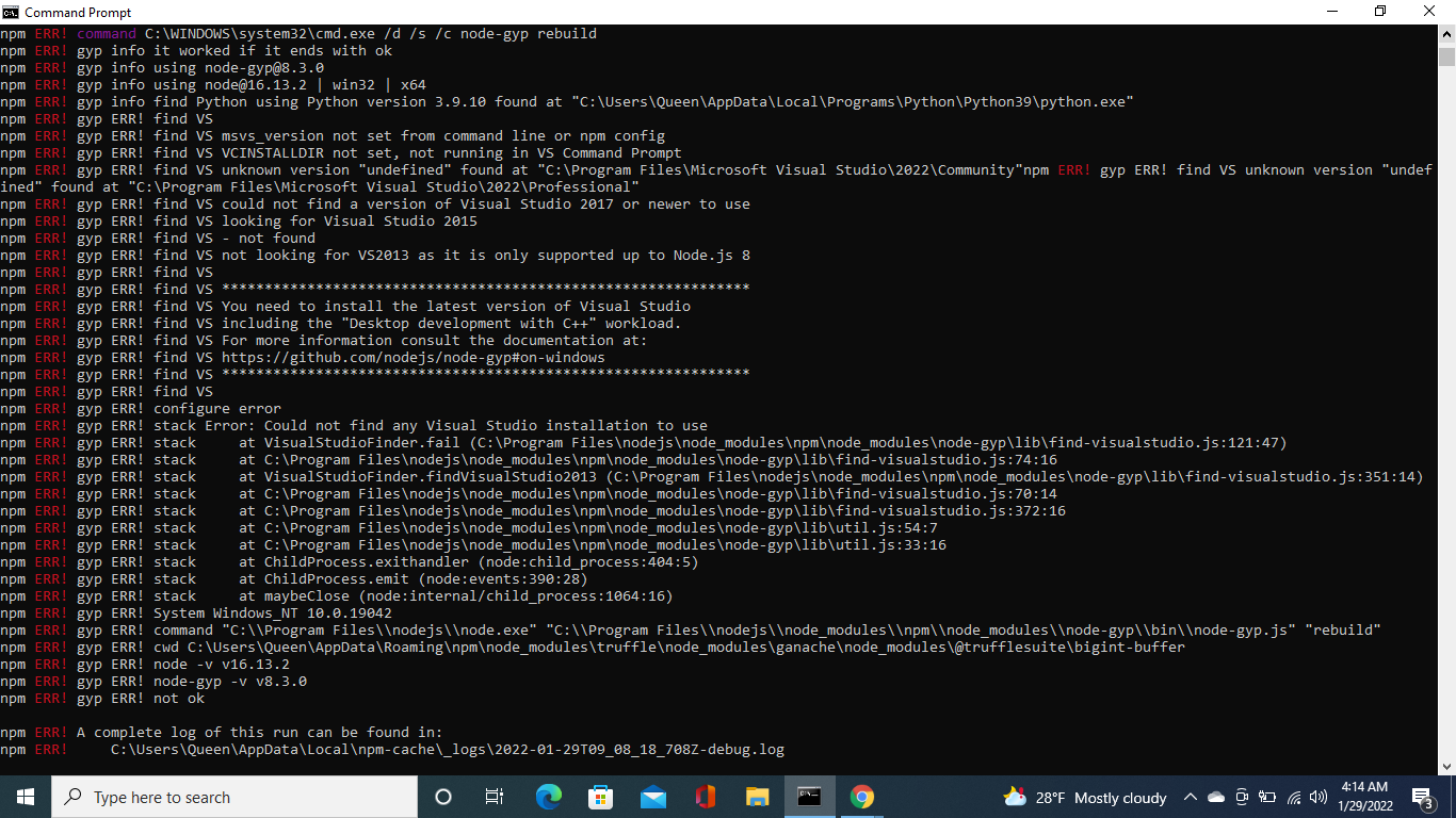 Error when downloading truffle - Microsoft Q&A