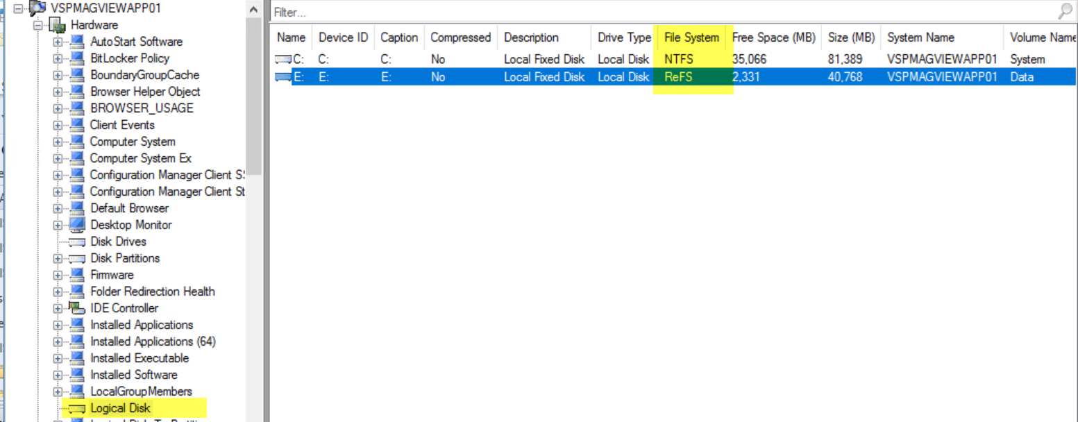 Report of NTFS or ReFS disk format? - Microsoft Q&A