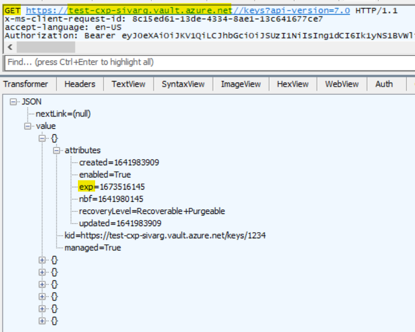 How to retrieve Key expiration? - Microsoft Q&A