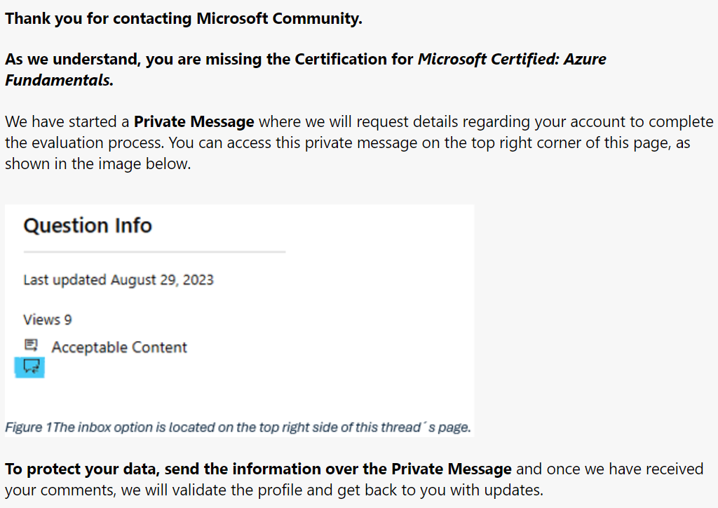 I have cleared DP300 and AZ400 exam, but certificates are not ...