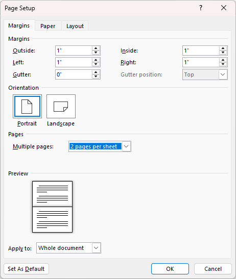 I am creating a document layout, for a two-part flyer, - Microsoft Q&A