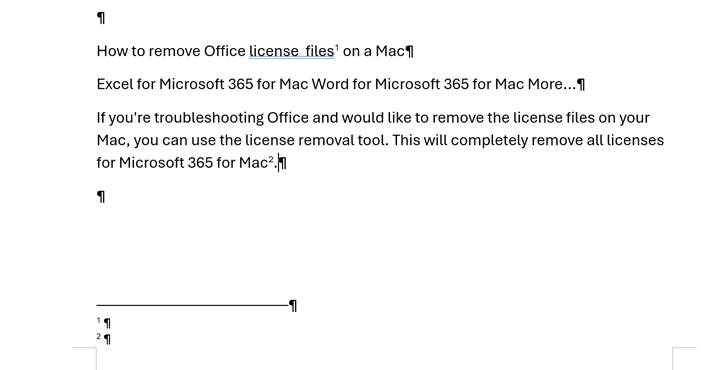 footnotes reference style starts each page with number (2) then number ...