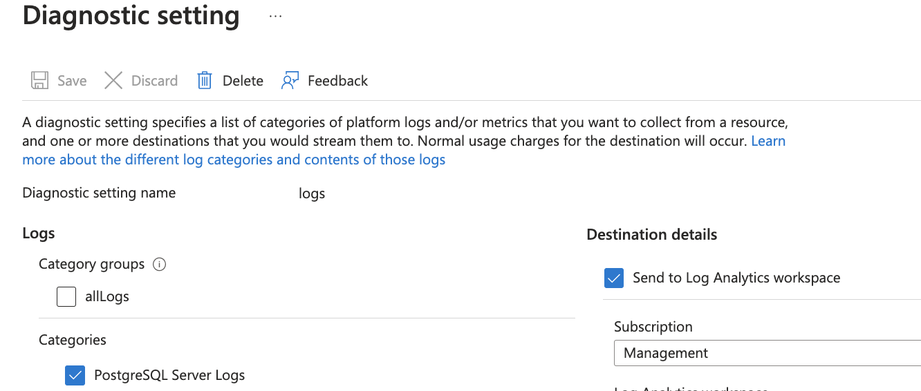 CosmosD DB Postgresql ignores log_statement setting - Microsoft Q&A CosmosD DB Postgresql ignores log_statement setting - Microsoft Q&A