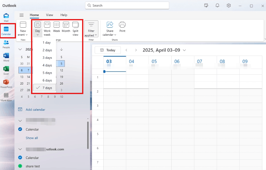 Does "new Outlook" have a "next 7 days" view? - Microsoft Q&A