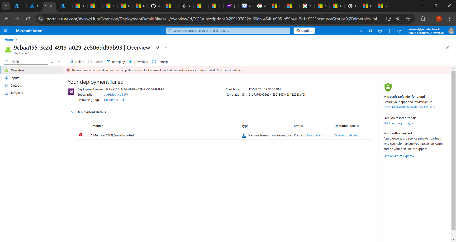 Error in creating new online endpoints and deployments - Internal ... Error in creating new online endpoints and deployments - Internal ...