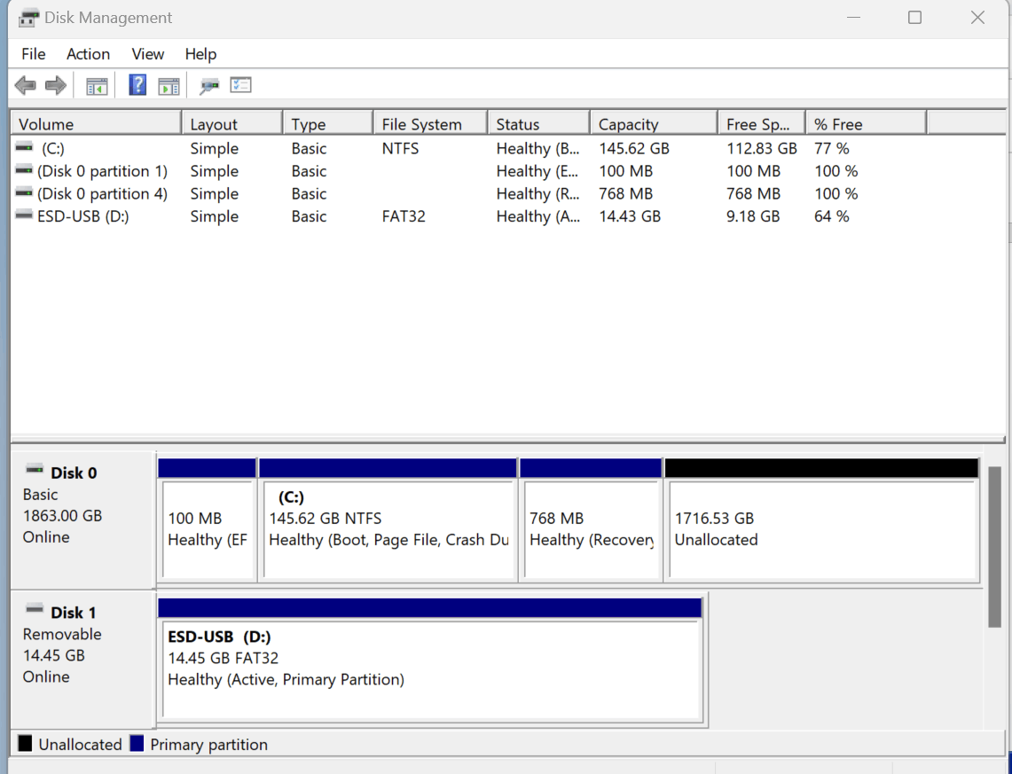 Invisible partition in win 11 - Microsoft Q&A
