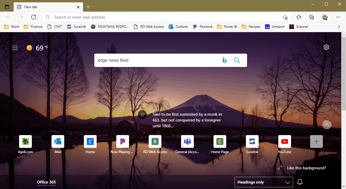 My feed is missing from new tab display. - Microsoft Q&A