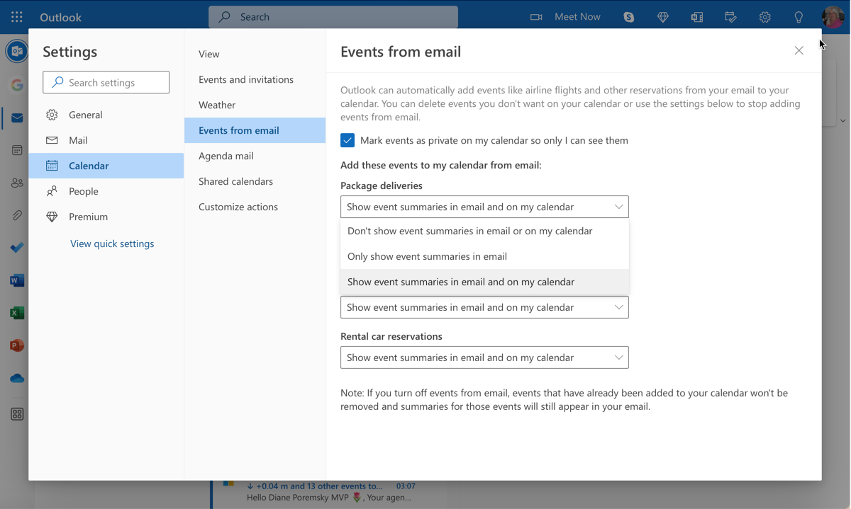 How to keep outlook from adding events from my email? - Microsoft Q&A