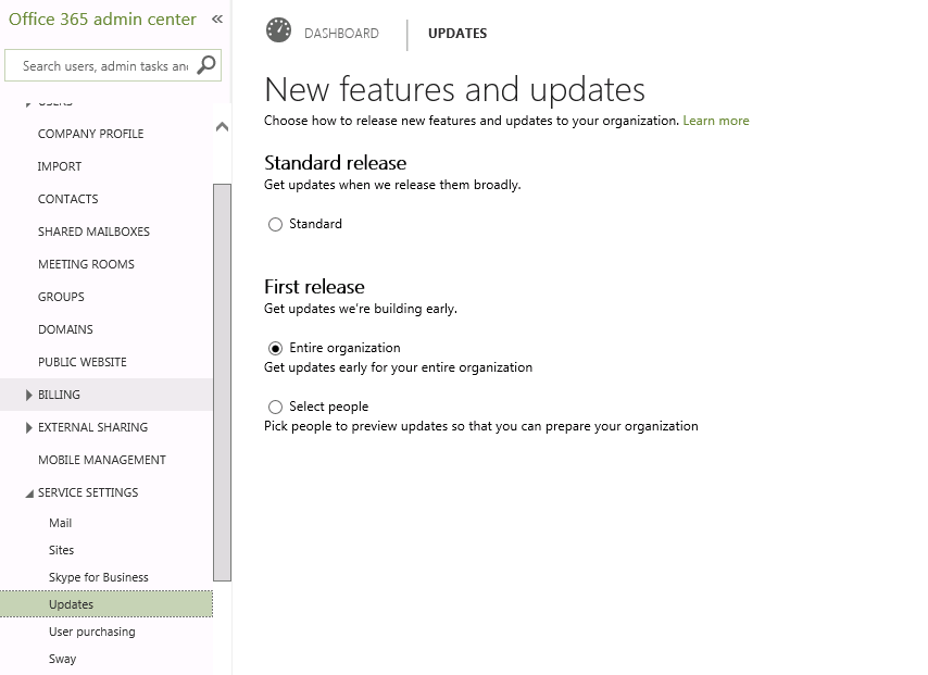 Office 365 Admin Center Preview - Microsoft Q&A