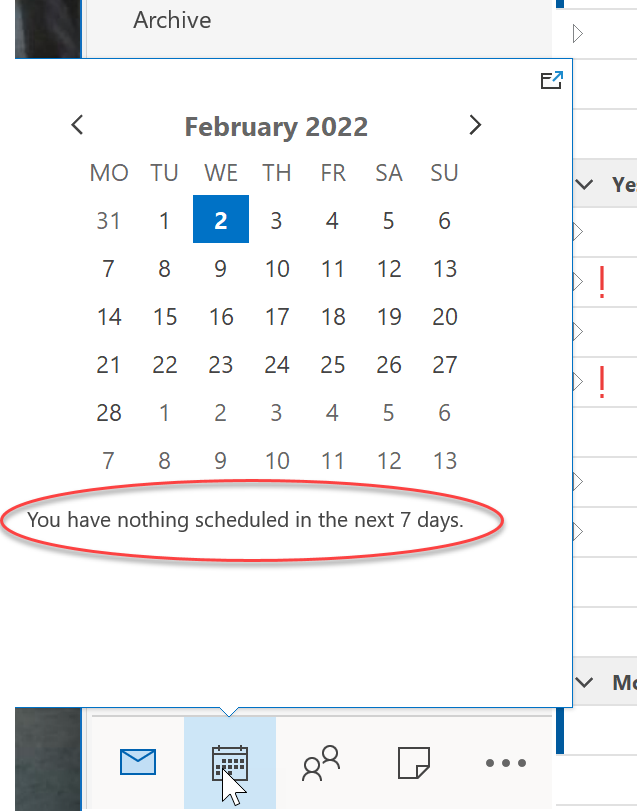 Todo: You have nothing scheduled in the next 7 days has returned with ...